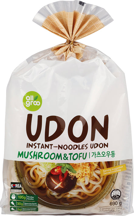 Instant udon nudler med champignon og tofu 690 g – Kina i Søborg